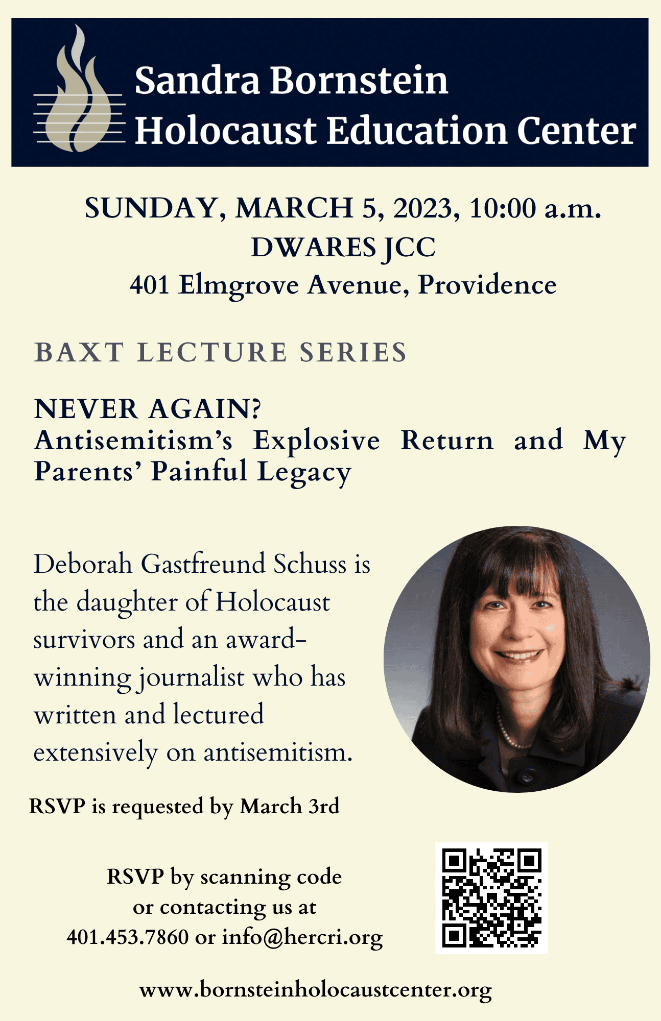 Baxt Lectures - Sandra Bornstein Holocaust Education Center